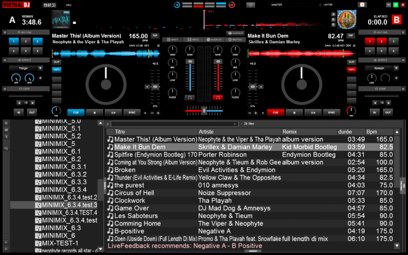 VirtualDJ - Virtual DJ 8 skin - CLASSIC VIRTUAL DARK - 2 Decks
